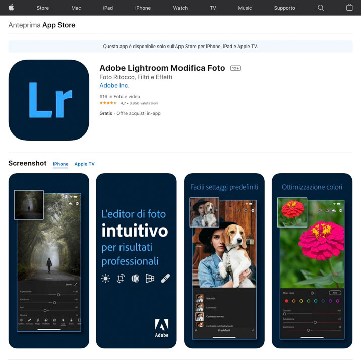 Lightroom (giugno 2022)